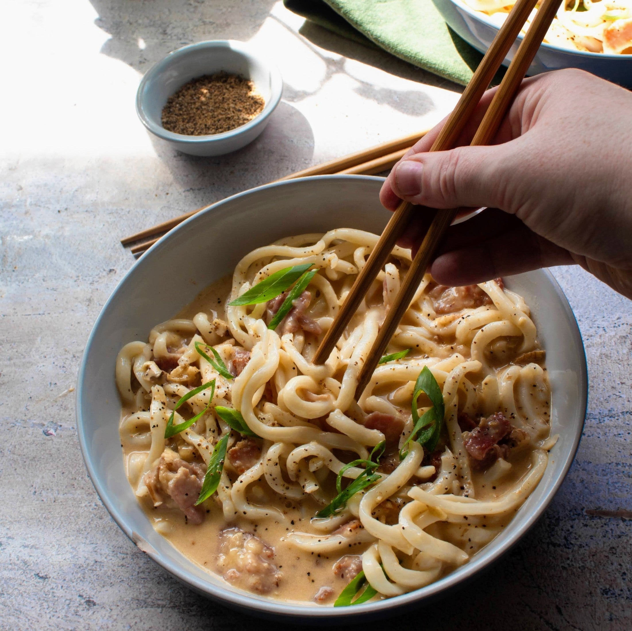 Bold and Creamy Pimped Pepper Miso Udon Carbonara – Easy Recipe ...