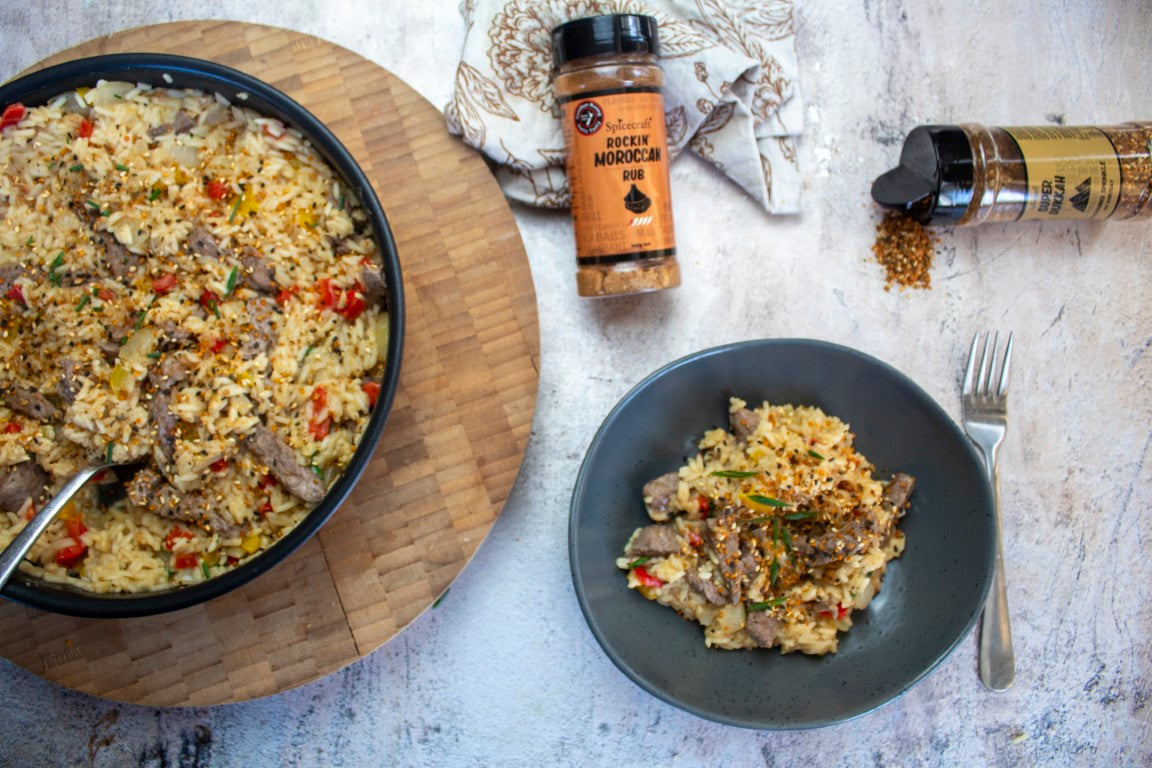 Best One Pot Recipes: Moroccan Beef Satay and Rice – Spicecraft