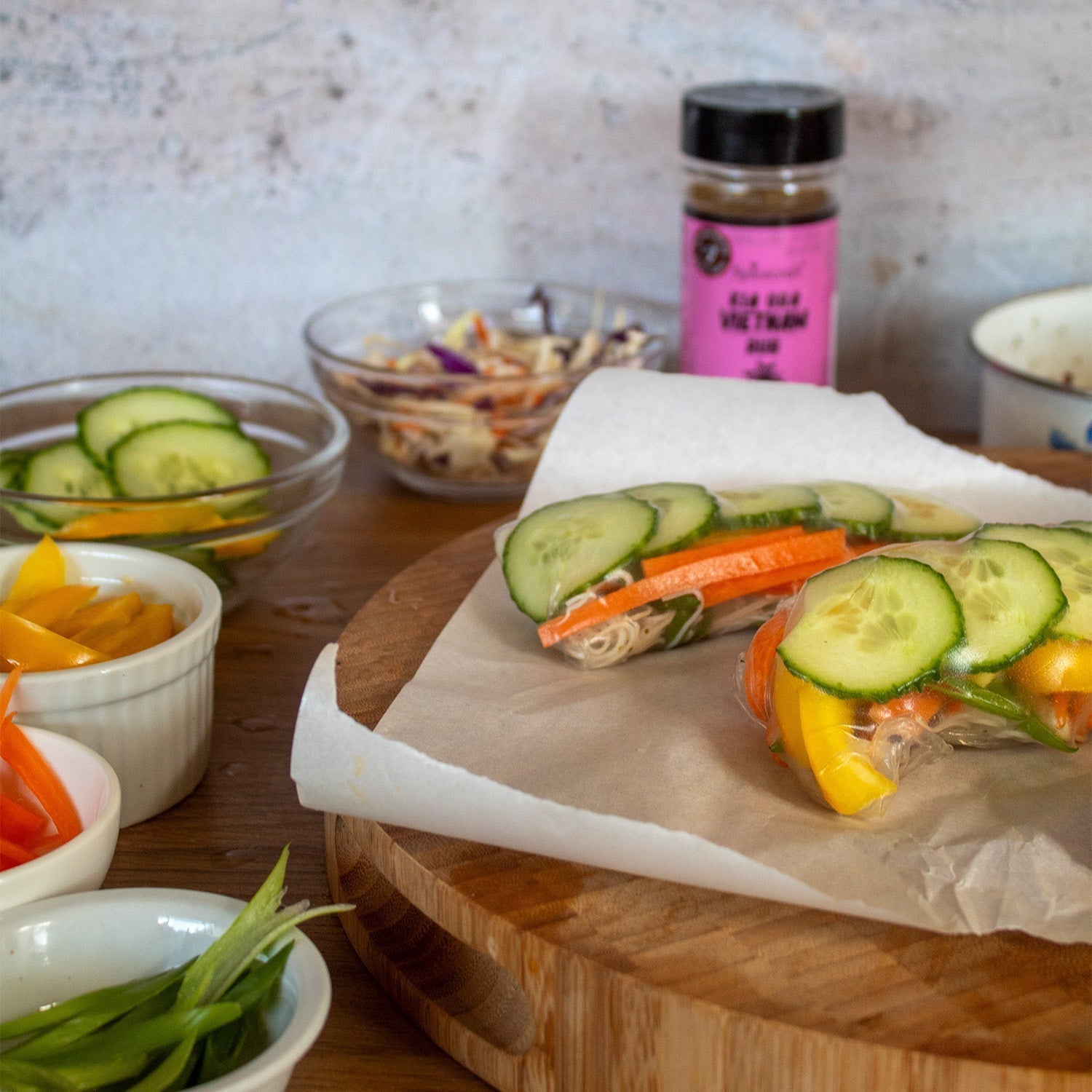 Vietnamese Spring Rolls + Spicy Peanut Sauce – Fresh and Easy Recip ...